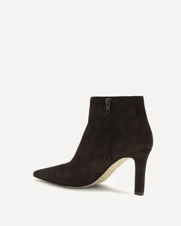 THE ROW Squared Toe Nappa Leather Ankle Boots