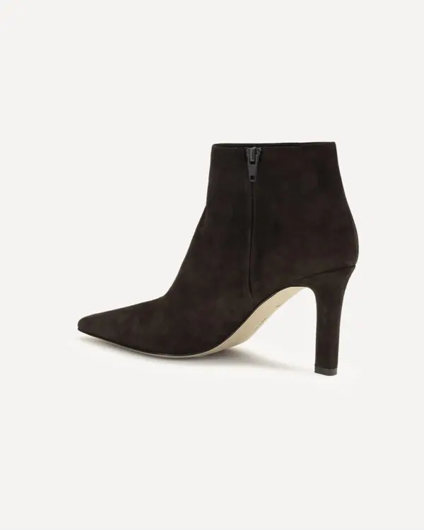 THE ROW Squared Toe Nappa Leather Ankle Boots