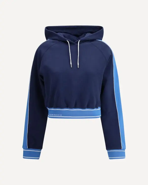 Casablanca Cropped Hoodie With Logo Detail