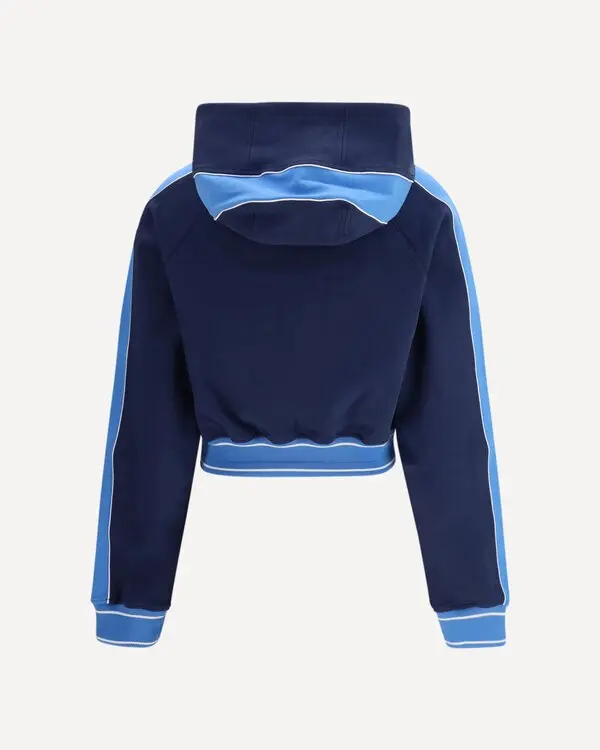 Casablanca Cropped Hoodie With Logo Detail