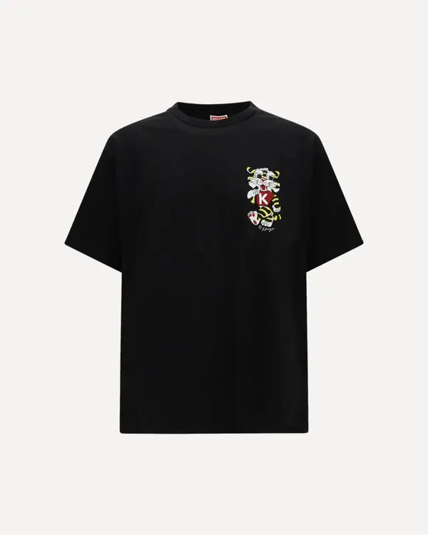 Kenzo Wild Tiger Motif Embroidered On The Chet Overized T-hirt