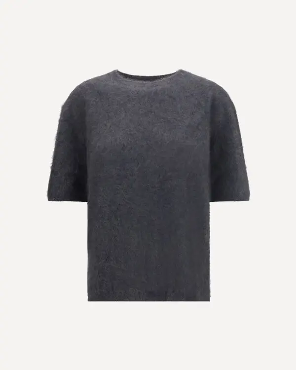 LISA YANG Maren Brushed Cashmere Sweater - Grey