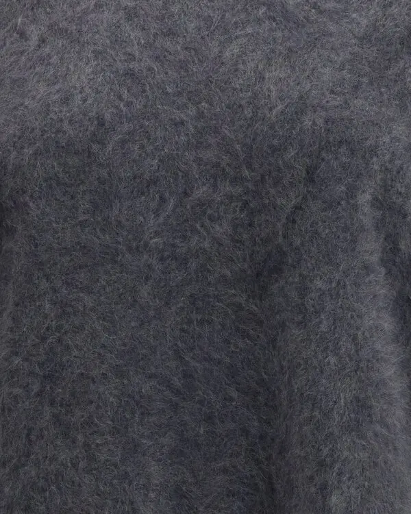 LISA YANG Maren Brushed Cashmere Sweater - Grey