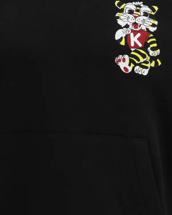 Kenzo Cotton Hoodie With Wild Tiger Embroidery