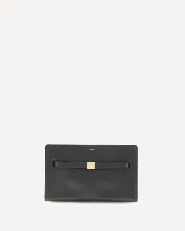 TOTEME Belted Leather Crossbody Bag - Black