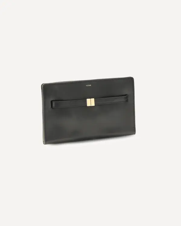 TOTEME Belted Leather Crossbody Bag - Black
