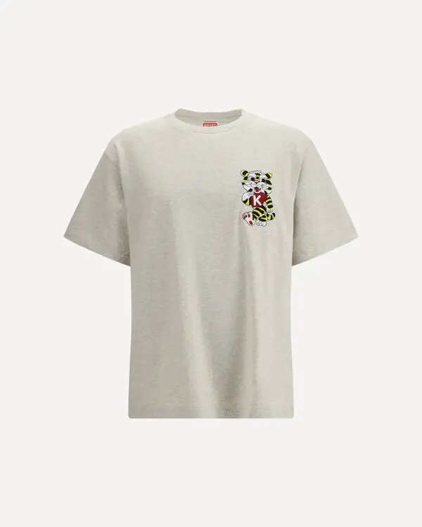 Kenzo Wild Tiger Motif Embroidered On The Chet Overized T-hirt