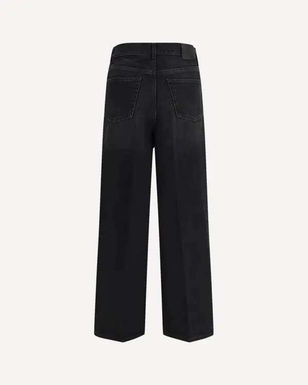 TOTEME Wide-leg Jeans With Pressed Crease - Black