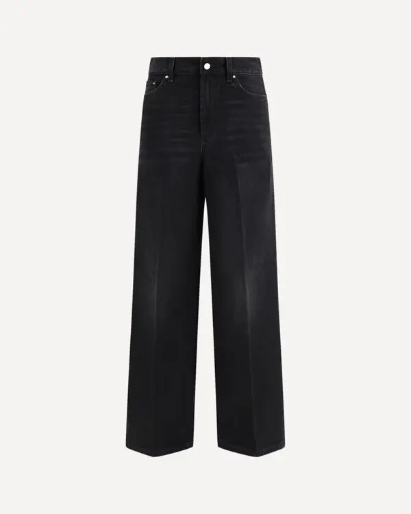 TOTEME Wide-leg Jeans With Pressed Crease - Black