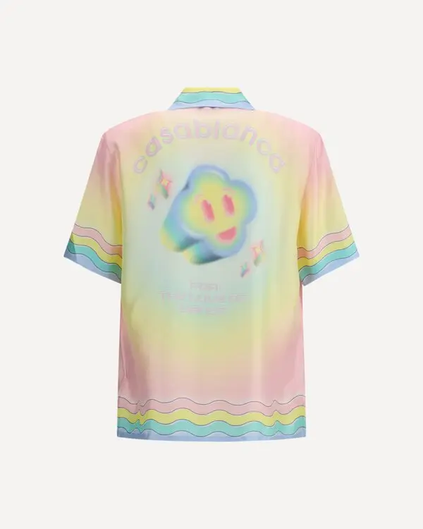 Casablanca All-over Onogra Jacquard Pattern Polo Shirt Ale