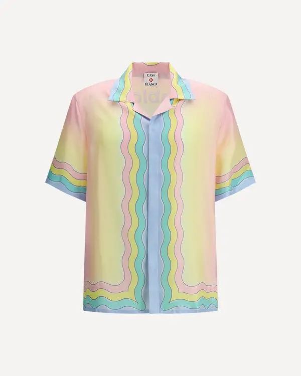 Casablanca All-over Onogra Jacquard Pattern Polo Shirt Ale