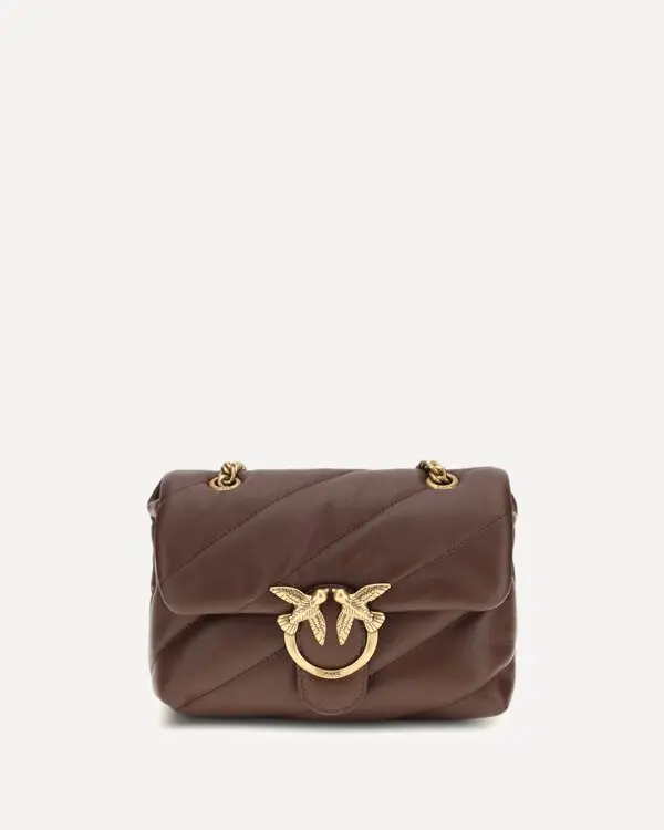 Pinko Love Mini Puff Leather Shoulder Bag