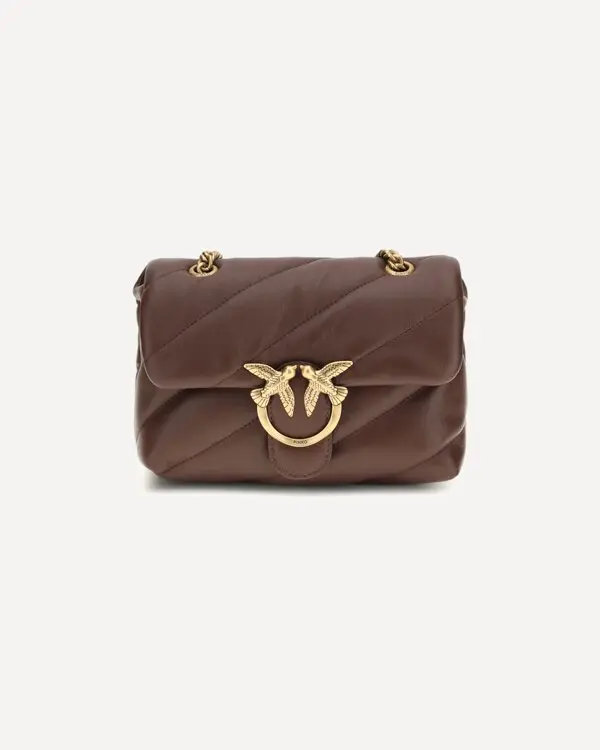 Pinko Love Mini Puff Leather Shoulder Bag