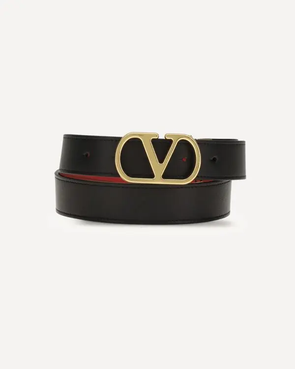 Valentino Garavani Reversible Vlogo Signature Belt - Black