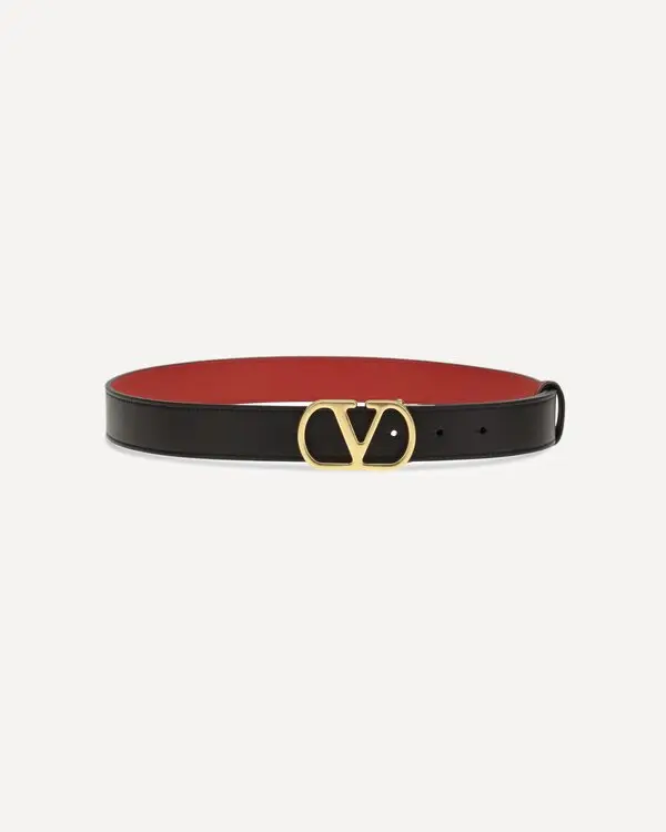 Valentino Garavani Reversible Vlogo Signature Belt - Black