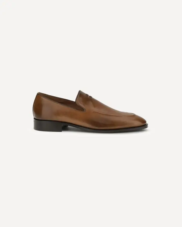 Miu Miu Leather Loafers - Brown