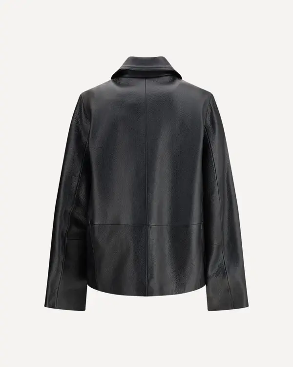 TOTEME Grained Leather Button-front Jacket