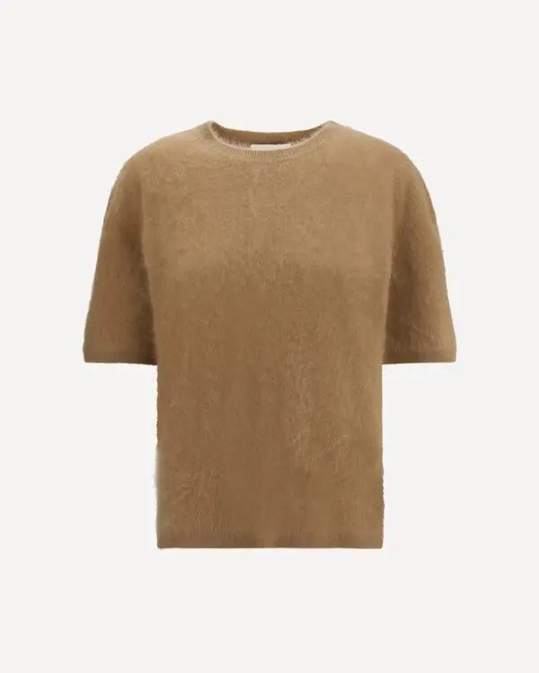 LISA YANG Maren Brushed Cashmere Sweater - Brown