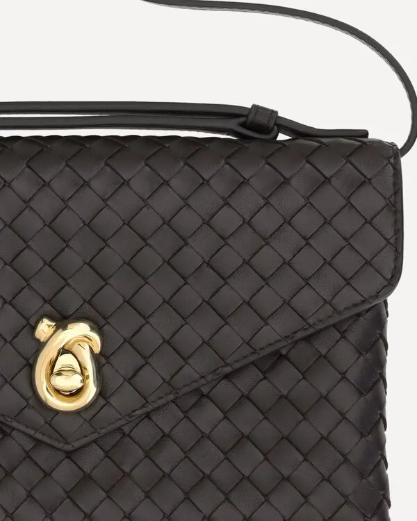 Bottega Veneta Knot Lock Shoulder Bag - Brown