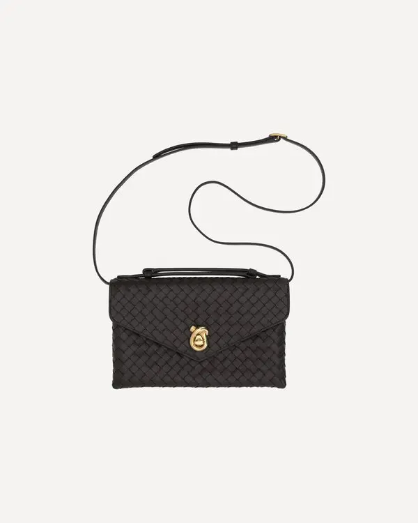 Bottega Veneta Knot Lock Shoulder Bag - Brown