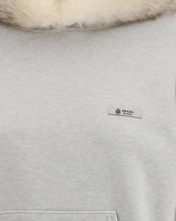 Prada Shearling Lined Hoodie