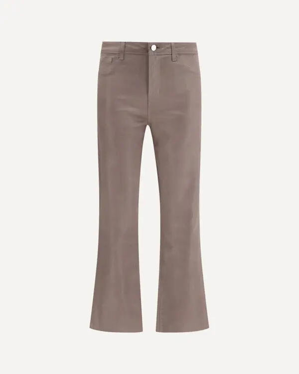 L'Agence Kendra Coated Stretch Denim Flare Pants