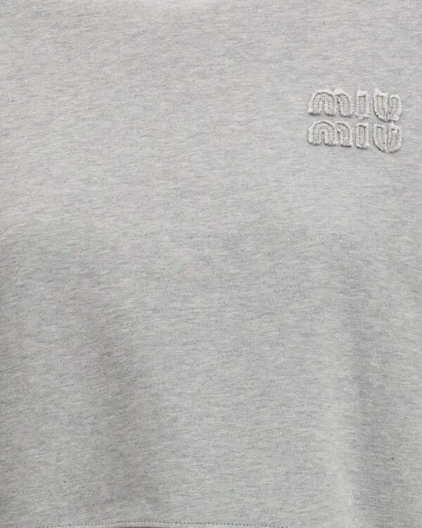 Miu Miu Embroidered Logo Sweatshirt