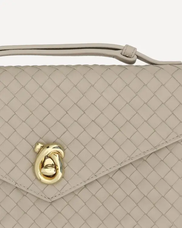 Bottega Veneta Knot Lock Shoulder Bag - Beige