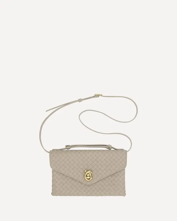 Bottega Veneta Knot Lock Shoulder Bag - Beige