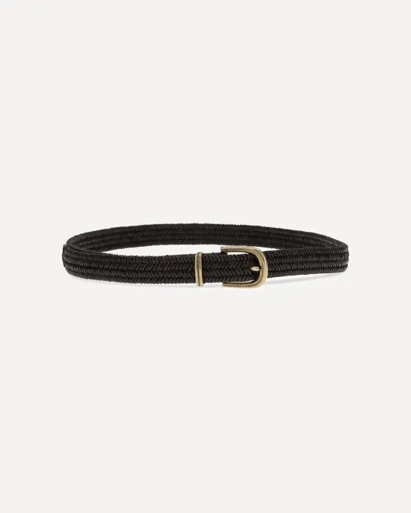 Brunello Cucinelli Braided Stretch Leather Belt