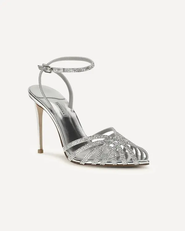 LE SILLA Embrace Divina Crystal Embellished Stiletto Sandals