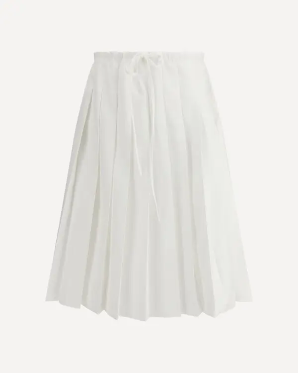 Prada Pleated Jersey Skirt - White