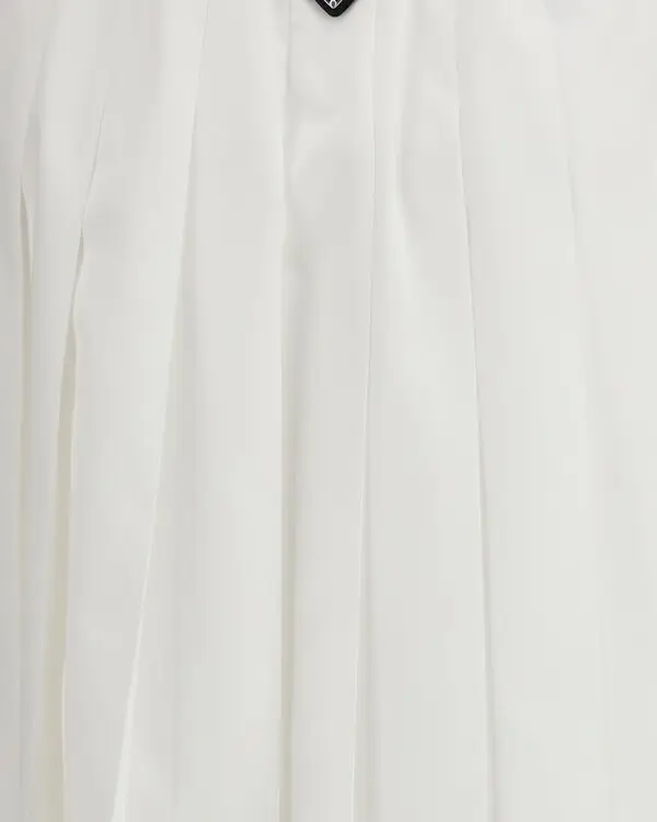 Prada Pleated Jersey Skirt - White