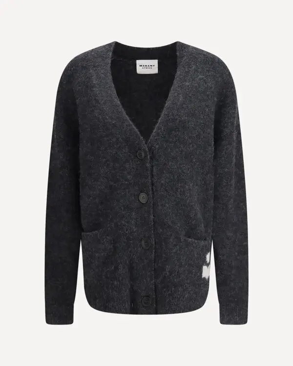 MARANT ETOILE Eborah Alpaca Blend Cardigan - Grey