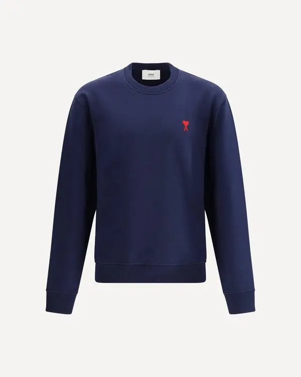 Ami Crewneck Sweatshirt With Embroidered Logo