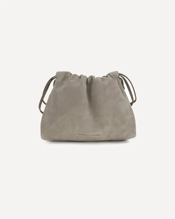 Brunello Cucinelli Suede Pouch - Grey