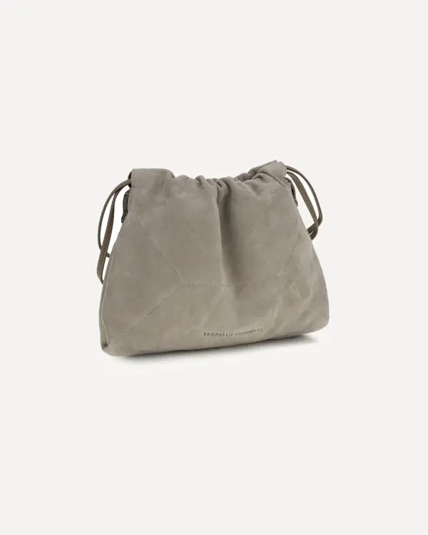 Brunello Cucinelli Suede Pouch - Grey