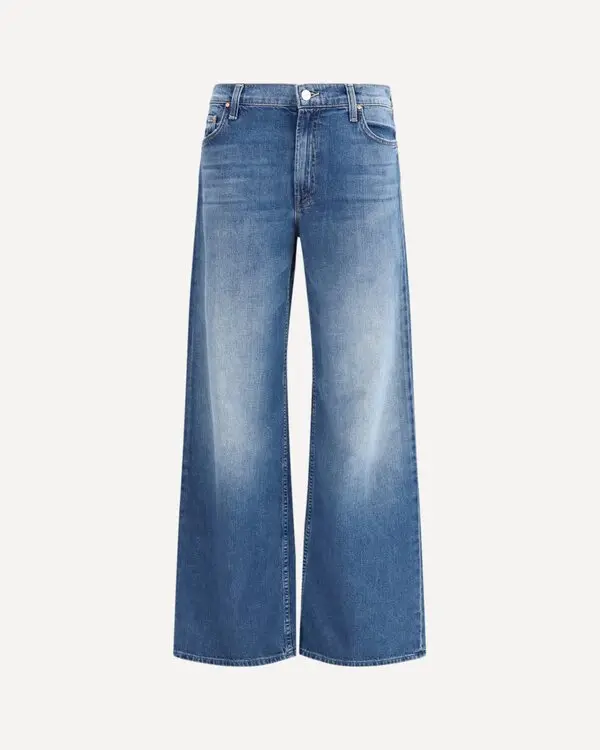 MOTHER The Rerun Zip Sneak Jeans - Blue