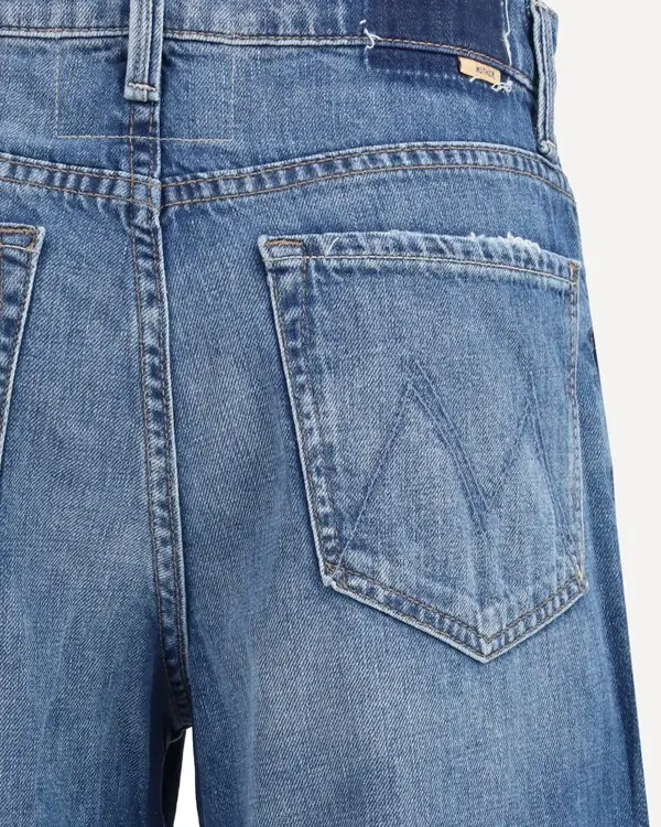 MOTHER The Rerun Zip Sneak Jeans - Blue