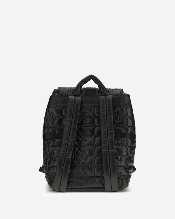 GANNI Quilted Backpack With Top Handle And Adjustable Straps