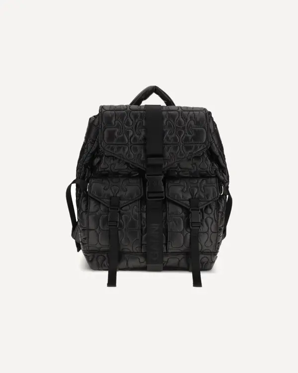 GANNI Quilted Backpack With Top Handle And Adjustable Straps