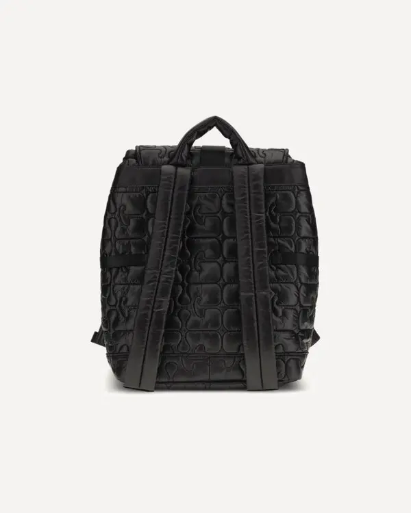 GANNI Quilted Backpack With Top Handle And Adjustable Straps