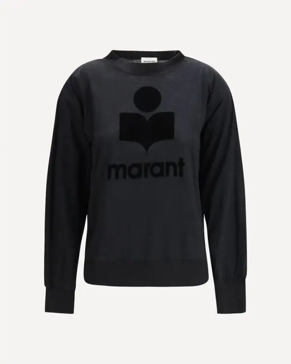 MARANT ETOILE Marant Étoile Long-sleeved Sweatshirt With Logo - Black