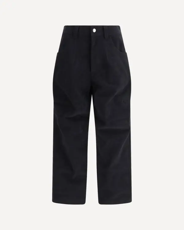 MARANT ETOILE Opalyna Wide-leg Cotton Twill Pants - Black