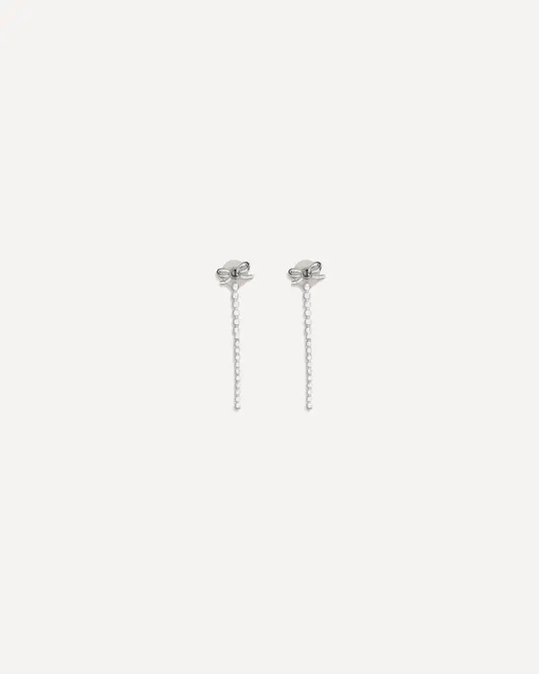 SELF-PORTRAIT Crystal Bow Droplet Earrings