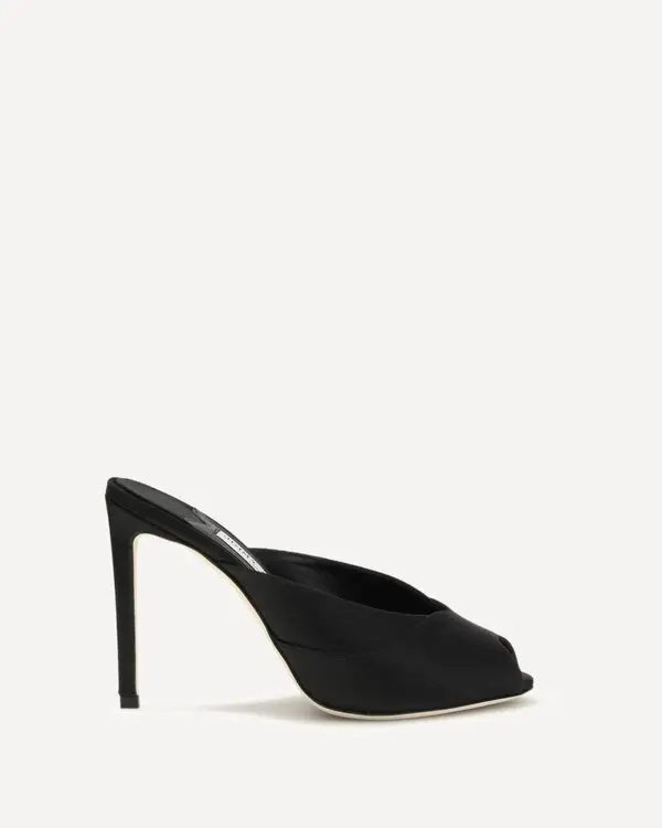 JIMMY CHOO Brigitte Leather Mules - Black