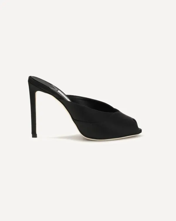 JIMMY CHOO Brigitte Leather Mules - Black