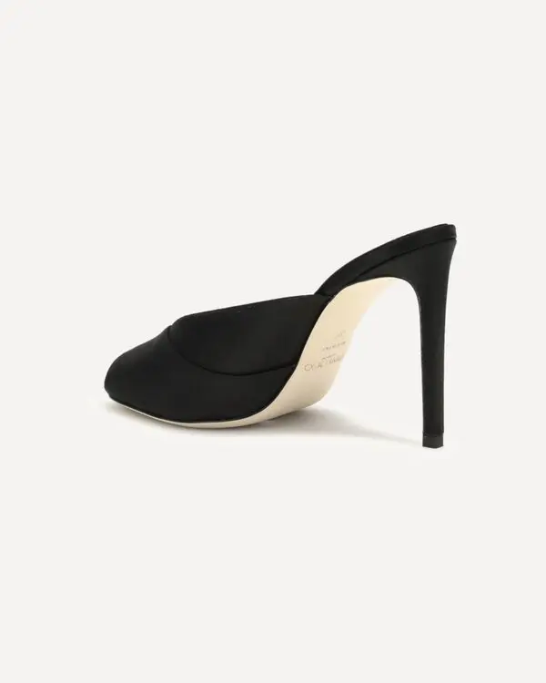 JIMMY CHOO Brigitte Leather Mules - Black