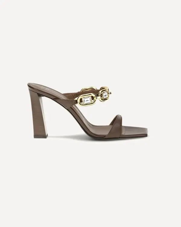 GIUSEPPE ZANOTTI Muse Chain Embellished Mules