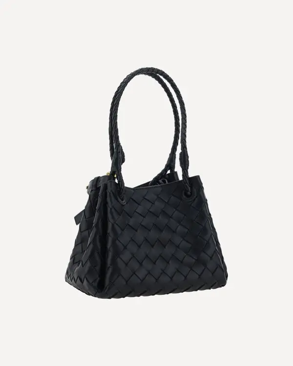 Bottega Veneta Small Parachute Shoulder Bag - Black
